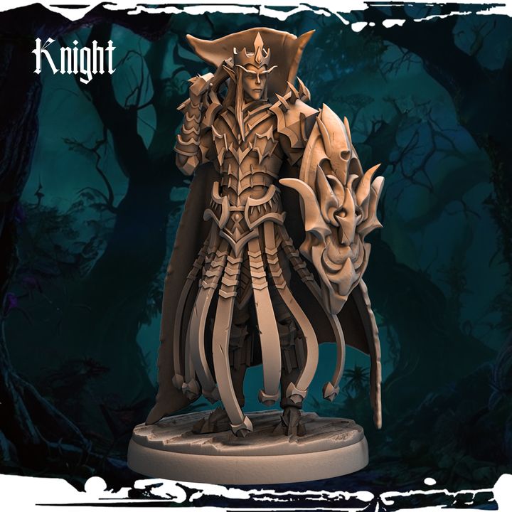 3D Printable Dark Elf Knight - 12 poses - Army of Darkness: Dark Elves by Monolith Arts